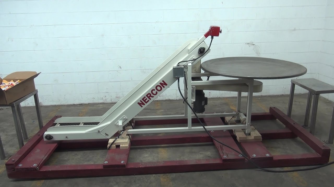 Nercon Portable Inclined Feed Conveyor - YouTube