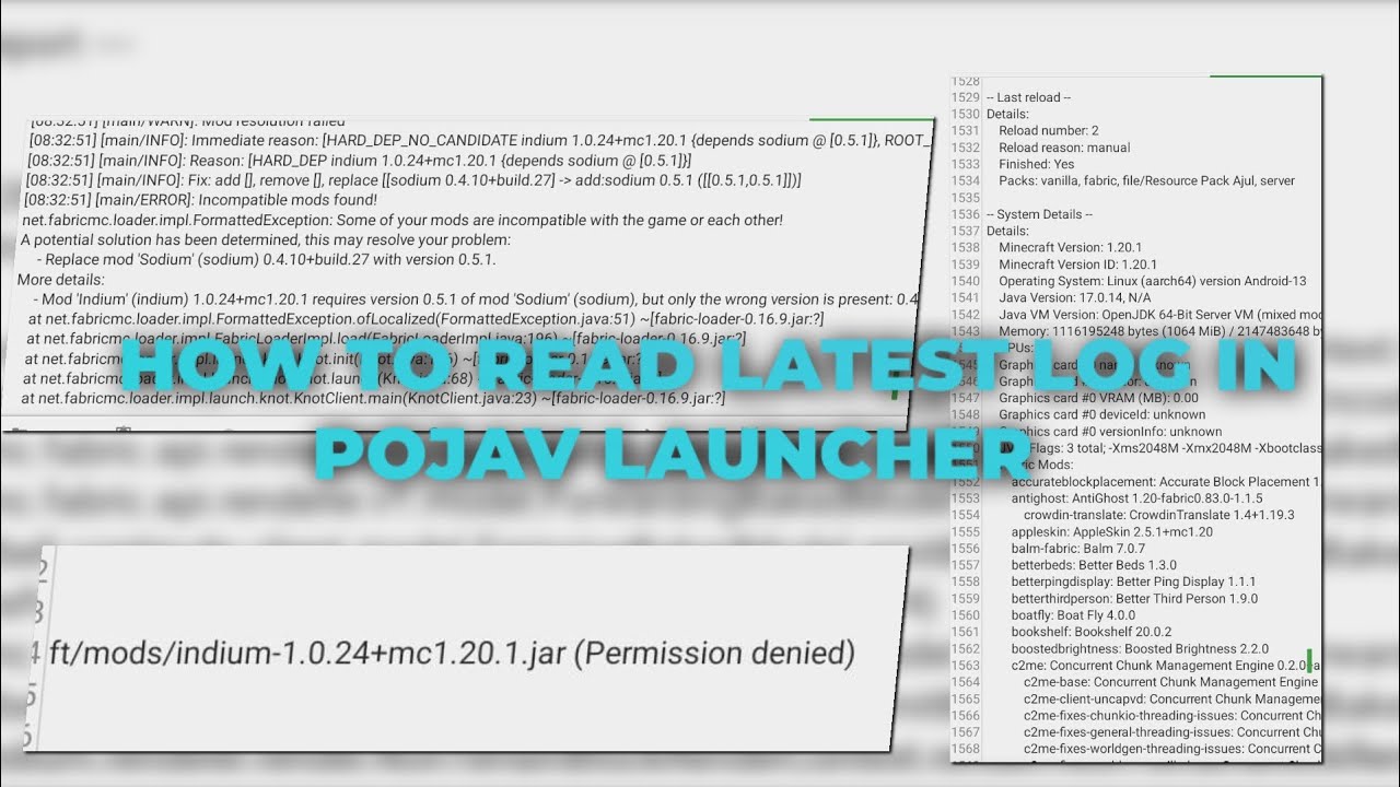 HOW TO FIX CRASH AND READ LATEST LOG POJAV LAUNCHER!! #minecraft # ...