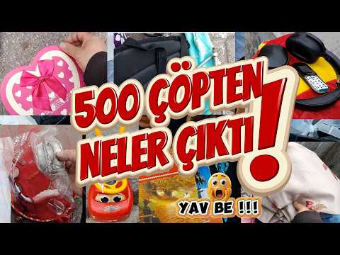 500 ÇÖP KUTUSUNDAN NELER ÇIKMIŞ OLABİLİR ❗ TEK TEK BAKMAKTA HİÇ KOLAY DEĞİL 😅