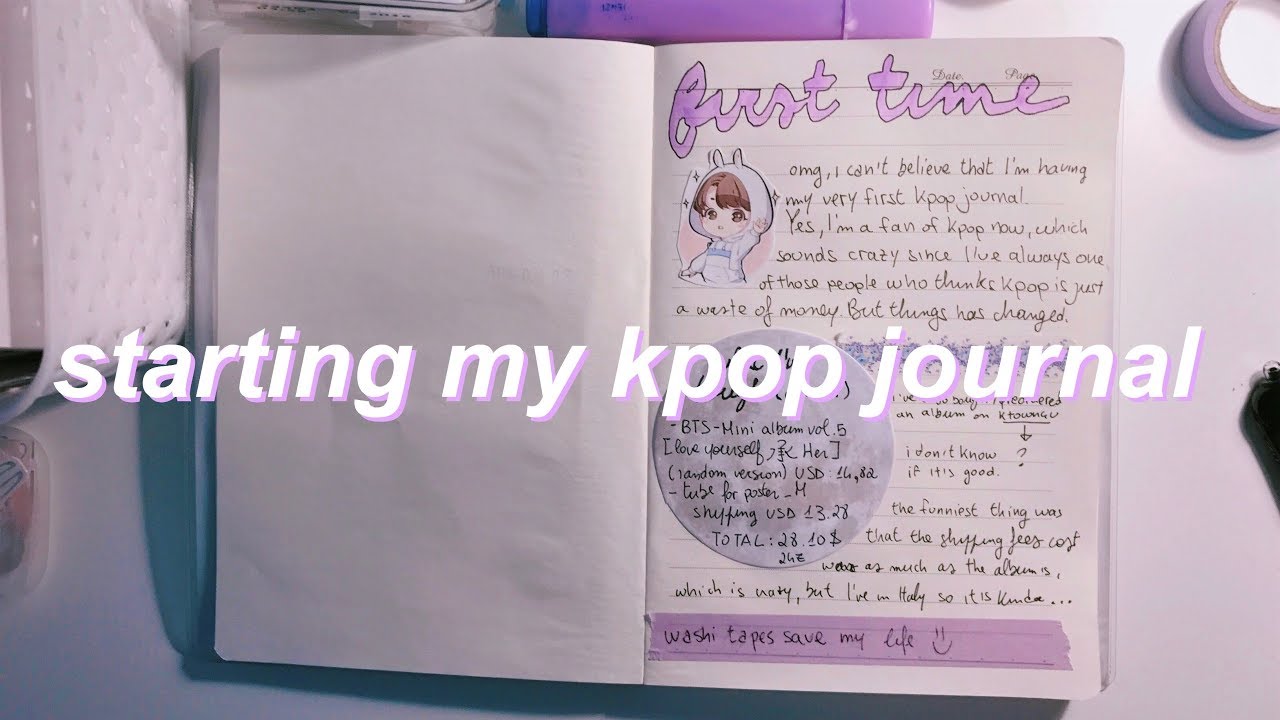 starting my first kpop journal - YouTube