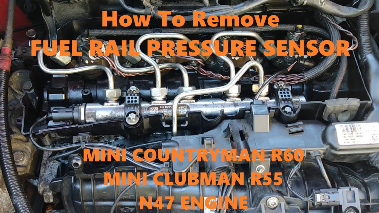 How To Remove Mini Countryman R60 Diesel Fuel Rail Pressure Sensor N47 ...