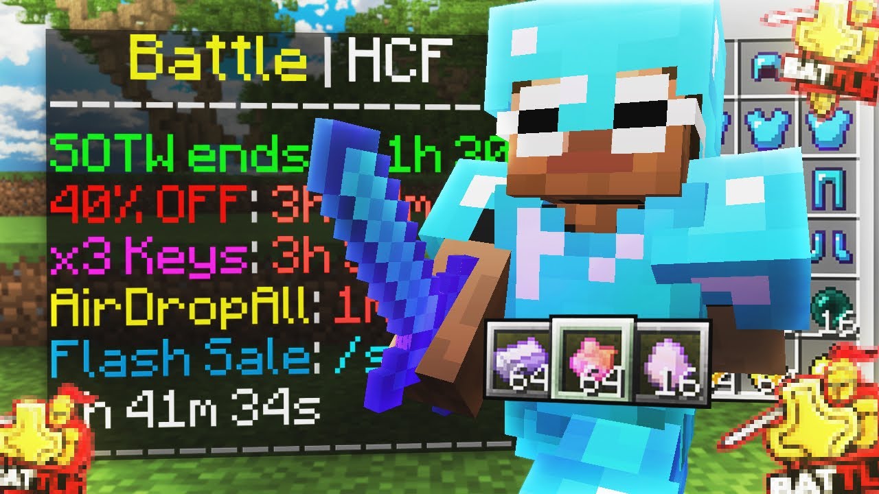 Así FUE mi mejor SOTW en este SERVIDOR de MINECRAFT HCF!!😲* MUY OP ...