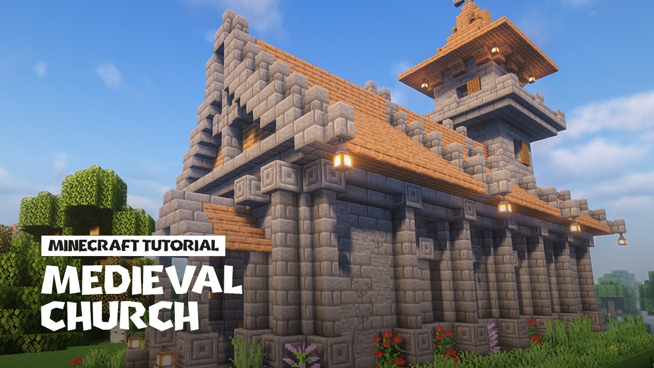 Minecraft: How to Build a Medieval Church [Tutorial] - YouTube