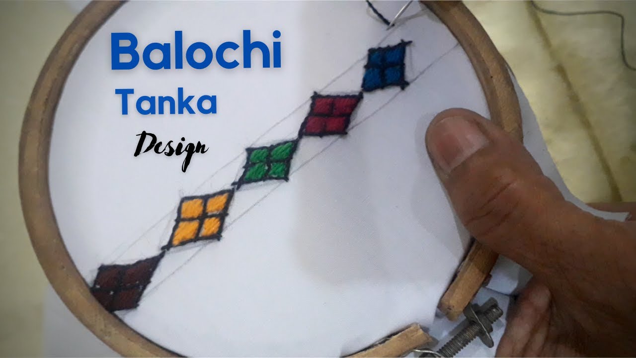 Balochi Tanka Design Step by Step Embroidery Stitching | ZS Cutting ...