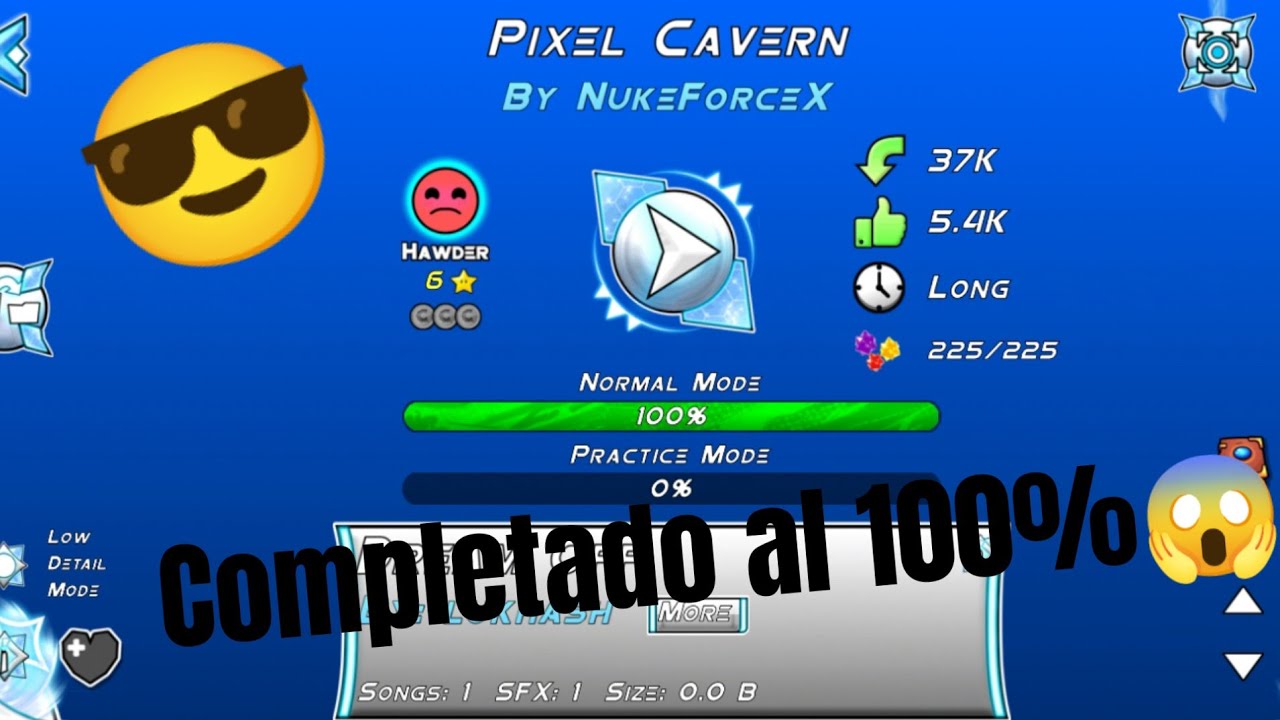 Geometry dash / Pixel Cavern / 100% / @Eikercito - YouTube