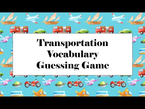 Transportation Vocabulary Guessing Game - YouTube