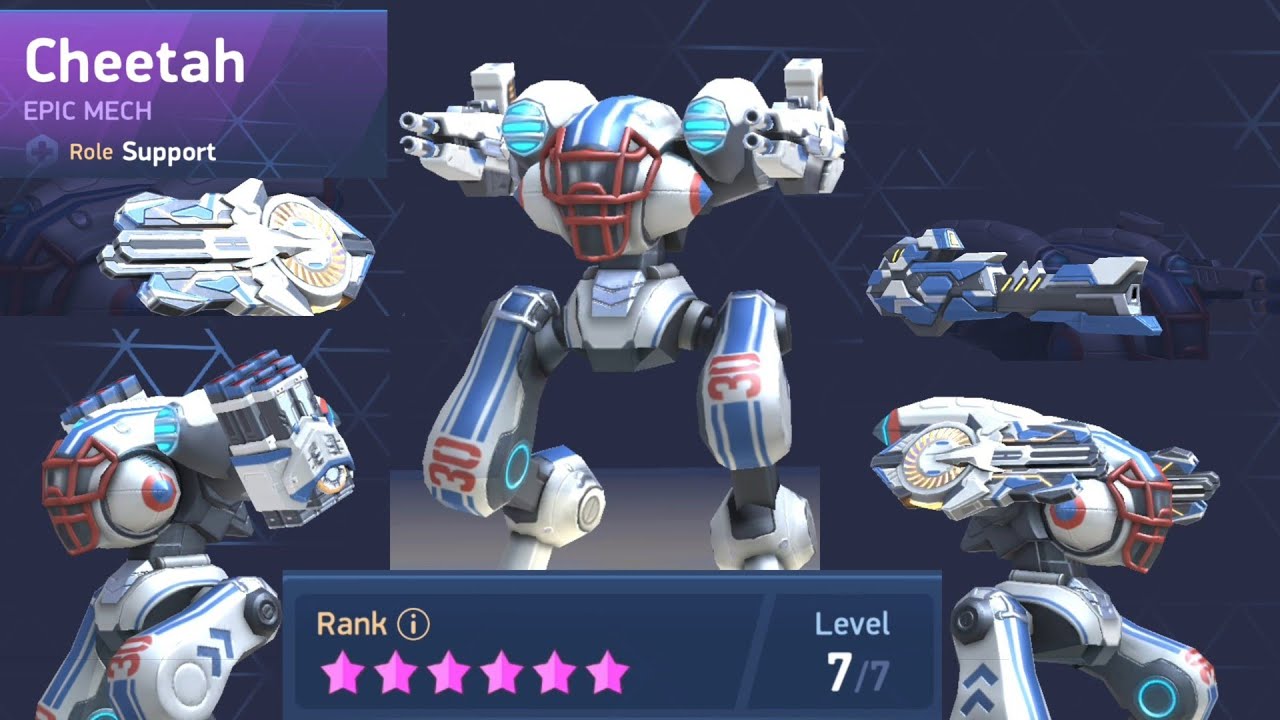 Mech Arena : Cheetah Maxed Rank. Unlock and Testing.. - YouTube