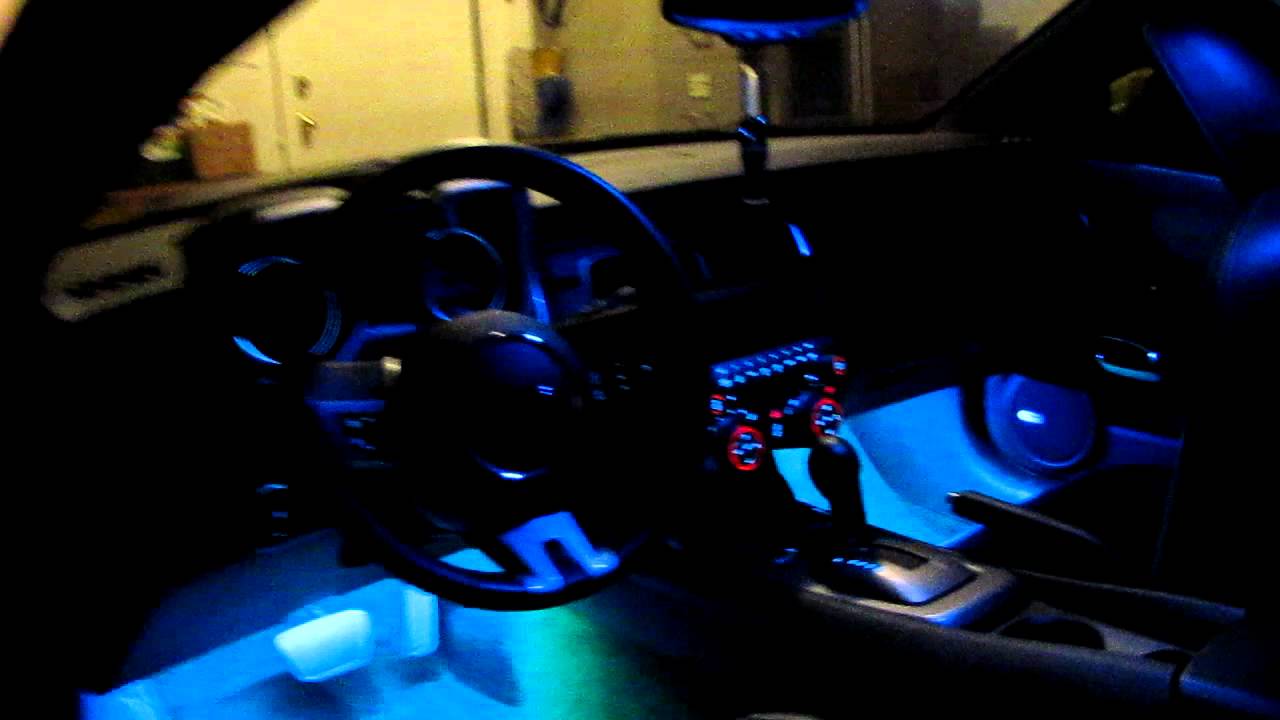 2010 Camaro LED ABL footwell and dome lighting mod - YouTube