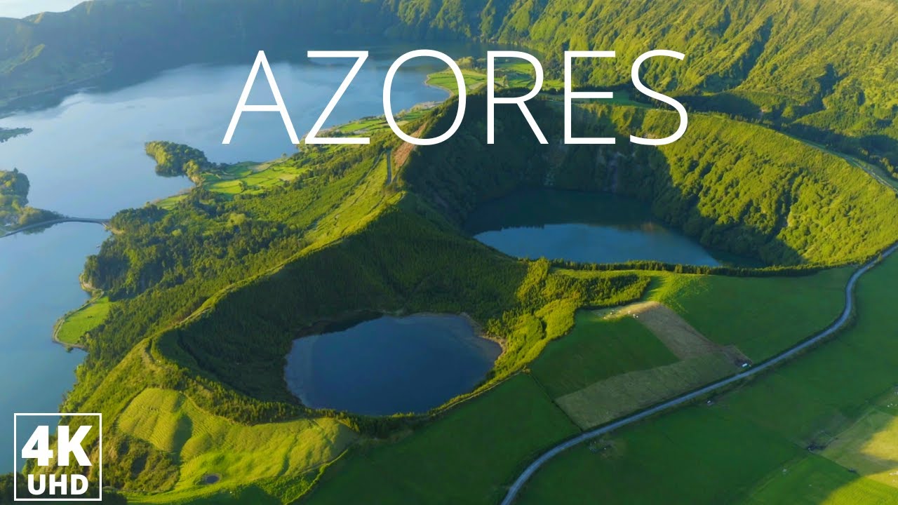 Azores Protugal 4K Ultra HD | Scenic Landscape View | Aerial Drone ...
