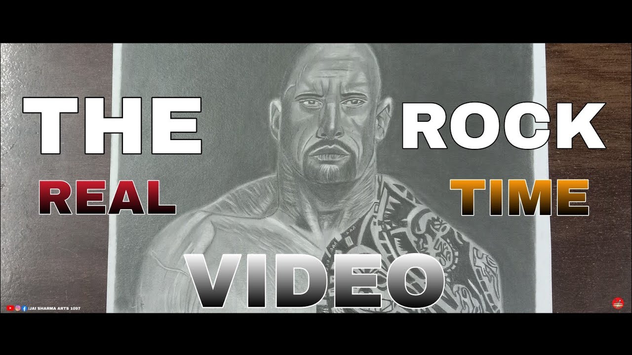 Dwayne Johnson MOST HYPER realistic drawing ( REAL TIME video ) Jai ...