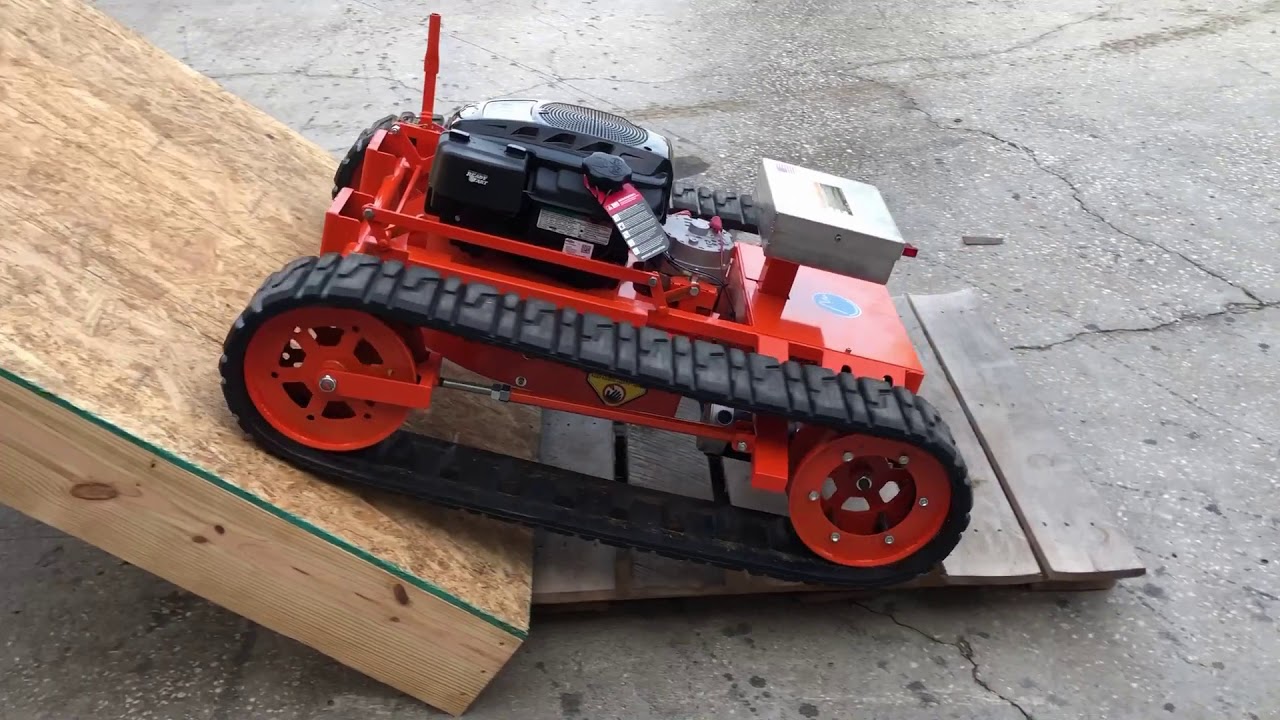 FIRST ROBOTIC SLOPE MOWER PHYSCIAL CHALLENGE - YouTube