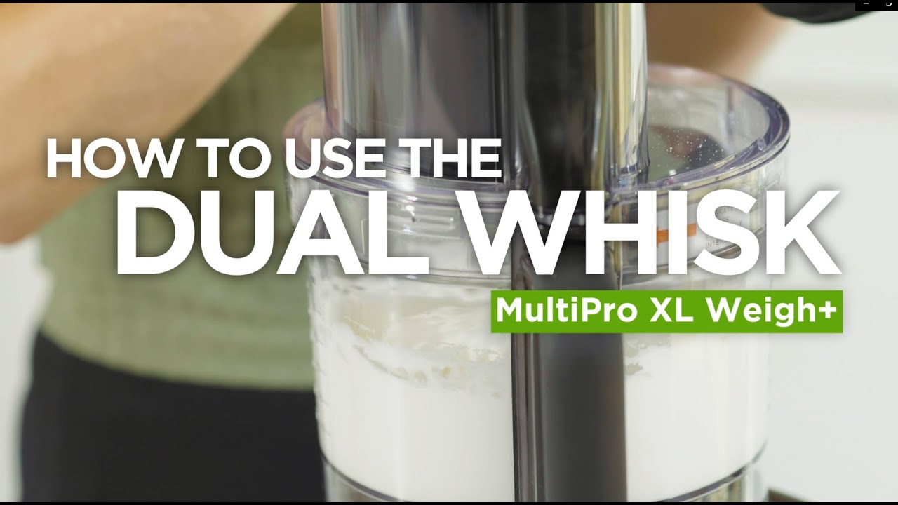 MultiPro XL Weigh+ | How to use the dual whisk - YouTube