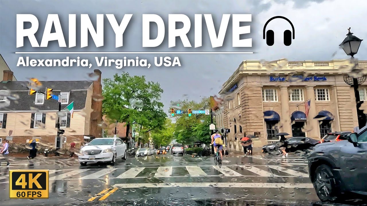 Heavy Rain Drive in USA | Real Rain Sound ASMR for Study, Sleep, Relax ...