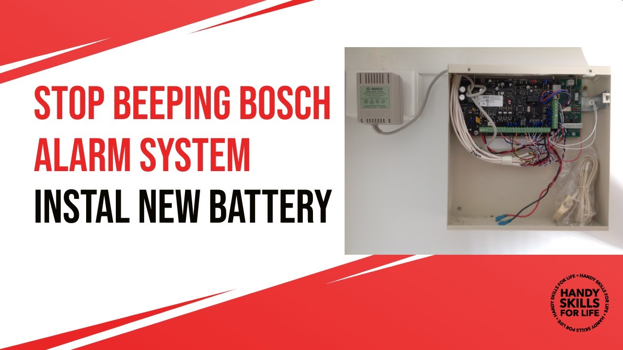 Stop Beeping Bosch Alarm System part 2. Install New Battery - YouTube
