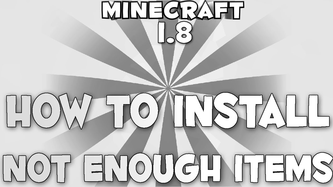 Minecraft 1.8 : Not Enough Items Install Tutorial NEI [FAST][EASY ...