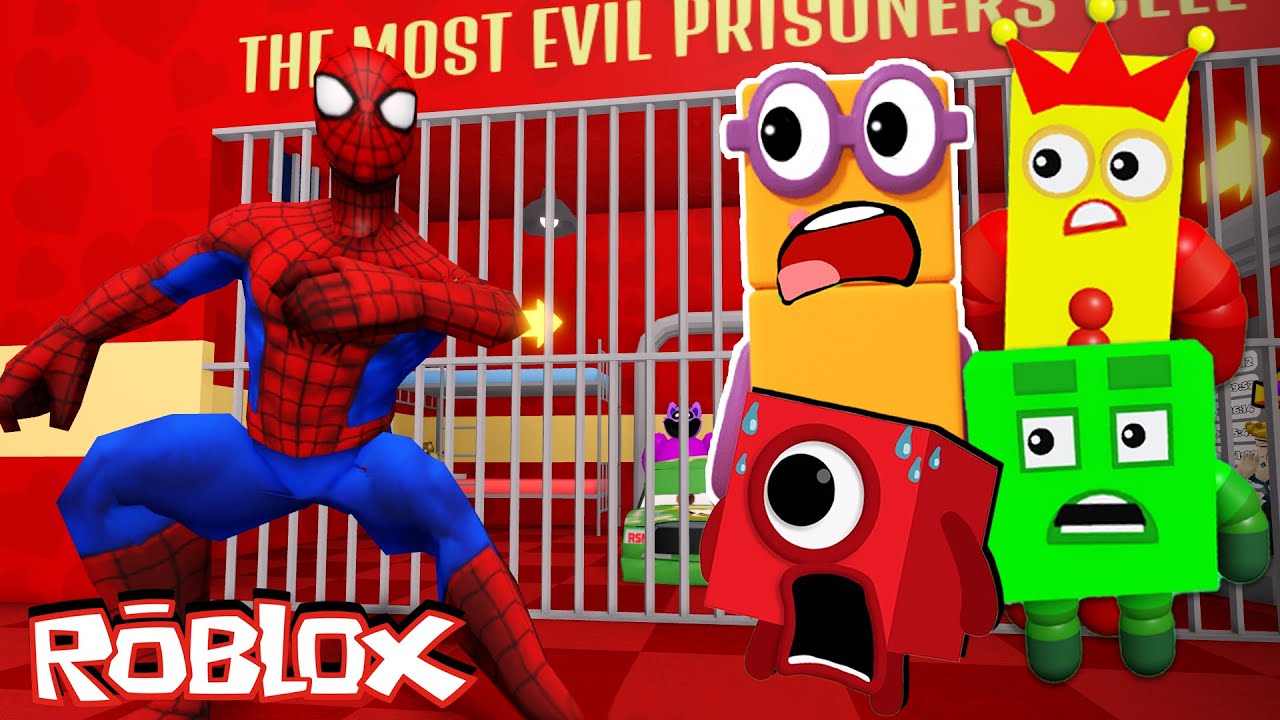 Numberblocks ESCAPE SPIDERMAN'S PRISON RUN in Roblox - YouTube