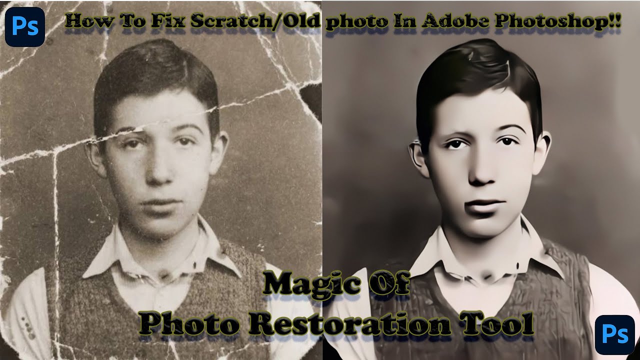 How To Fix Scratch/Old photo In Adobe Photoshop!! - YouTube