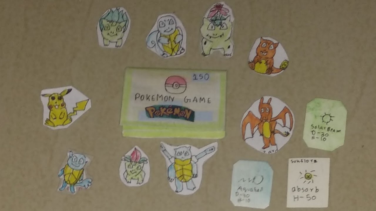 Pokémon paper game.Paper coins, skills and MORE.150 subscribers special ...