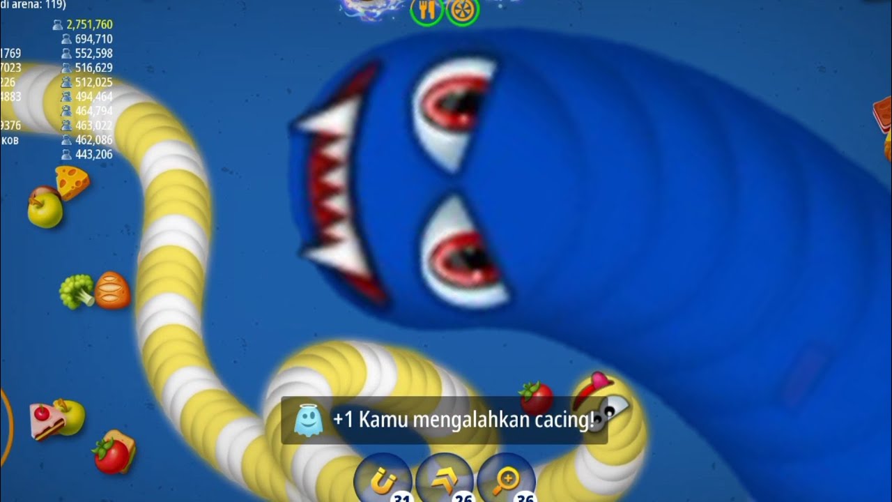 Cacing besar Alaska / skill Cacing biru. / worms zone.io - YouTube