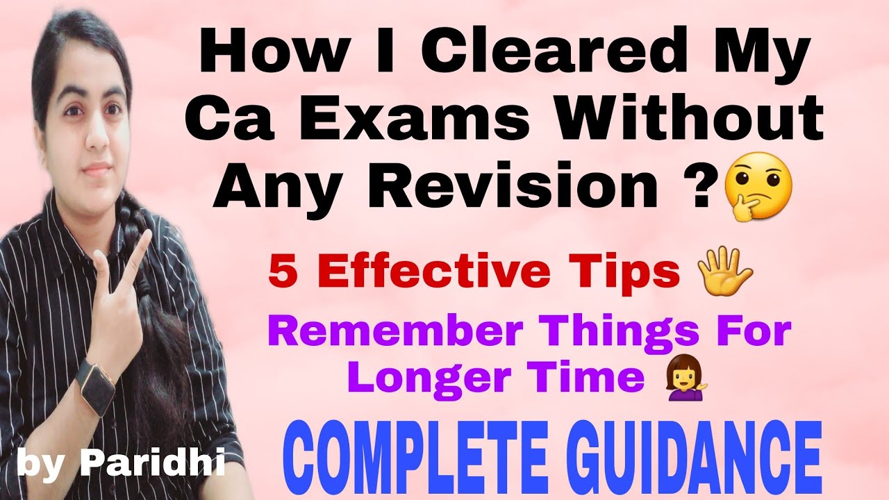 How I Cleared Ca Exams Without Revision 🤔? |5 Effective Tips 🤷‍♀️| CA ...