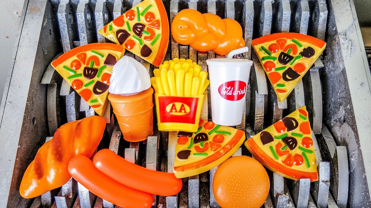 SHREDDING FRUITS AND VEGETABLES! OLD TOYS DESTROYED AND RECYCLED! - YouTube