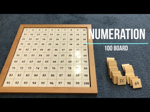 [VMI] Math - Numeration : 100 Board - Montessori - YouTube