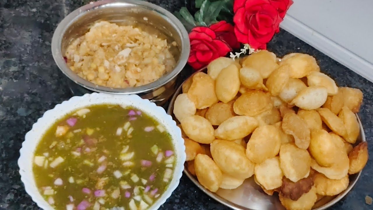 pani puri recipe!!only 1 ingredient se koi bhi bana sakta hai crispy ...