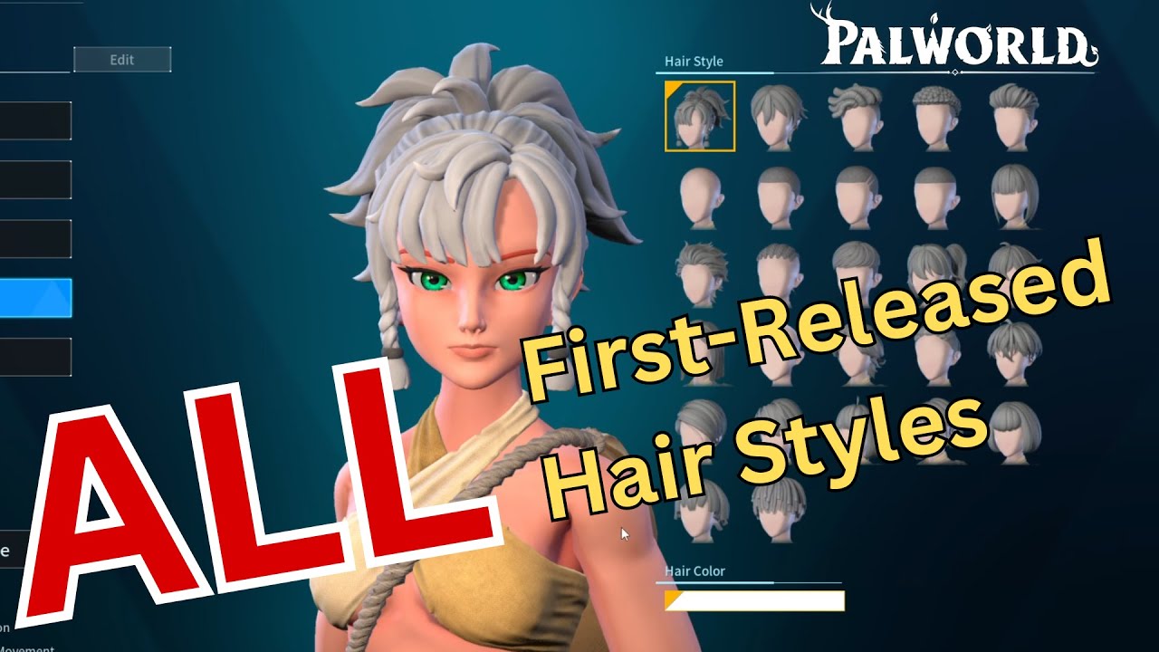 All available hair styles in First-Released of PALWORLD - YouTube