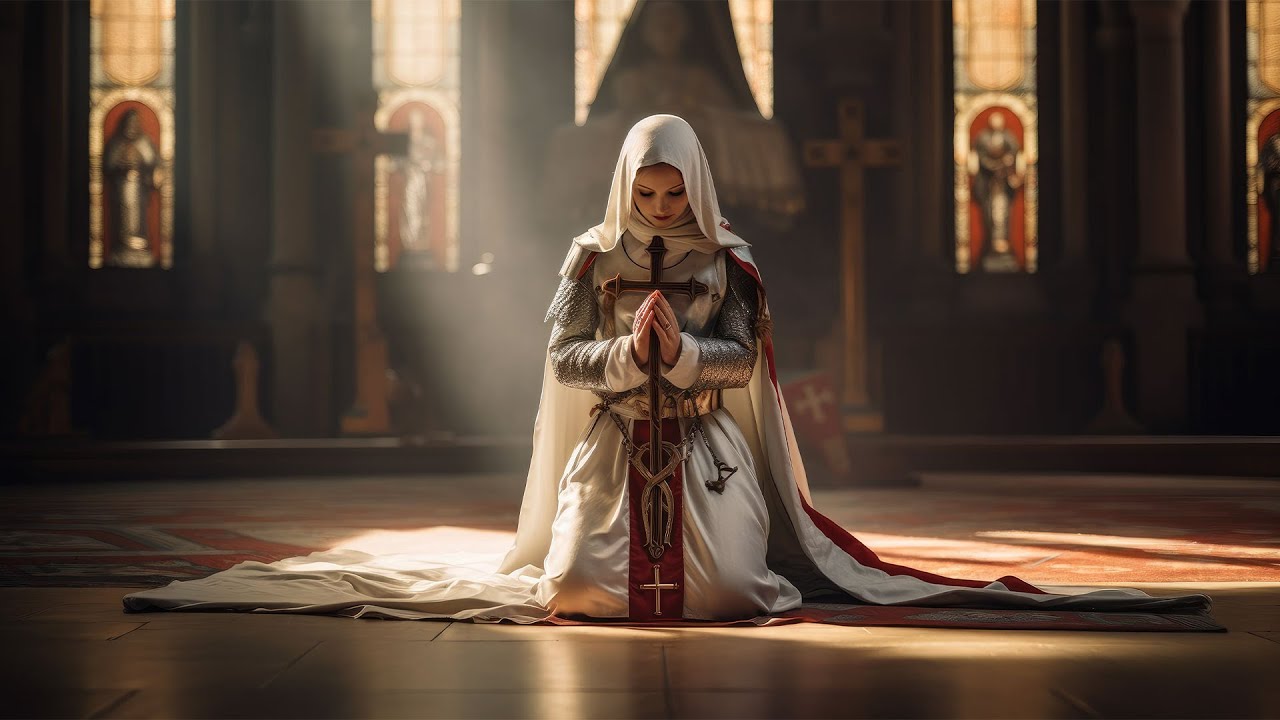 Gregorian Chant | Female Templar Praying in the Monastery | Angel Hymn ...