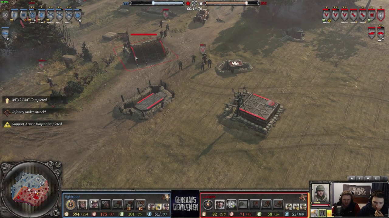 [Coh2] Tightrope(USF) vs Luciano(Wehrmacht) - YouTube