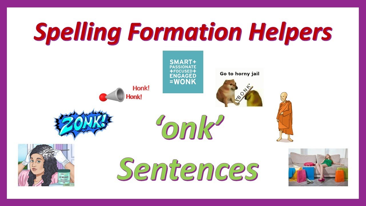 Phonics Spelling Formation Helpers : "onk" Family Words English ...