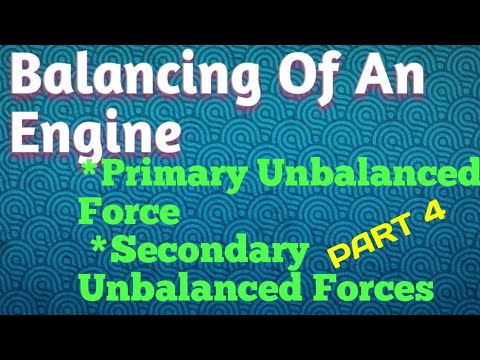 PART 4 👉 Balancing Of An Engine | Primary And Secondary Unbalanced ...