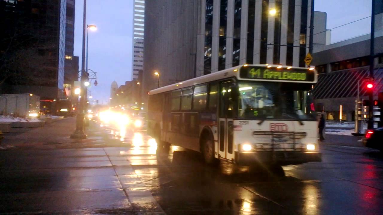 RTD Orion V 2291 On the 44 to Applewood in Downtown Denver - YouTube