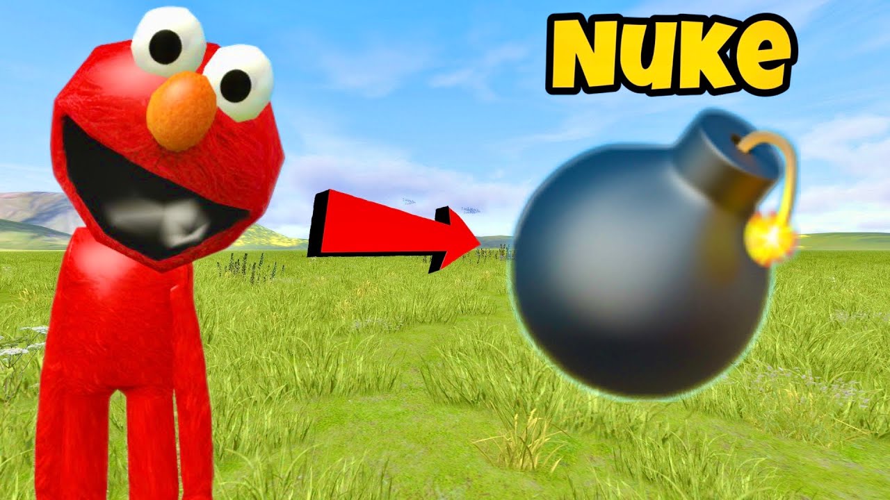 ELMO FAMILY VS NUKE In Garry's Mod! - YouTube