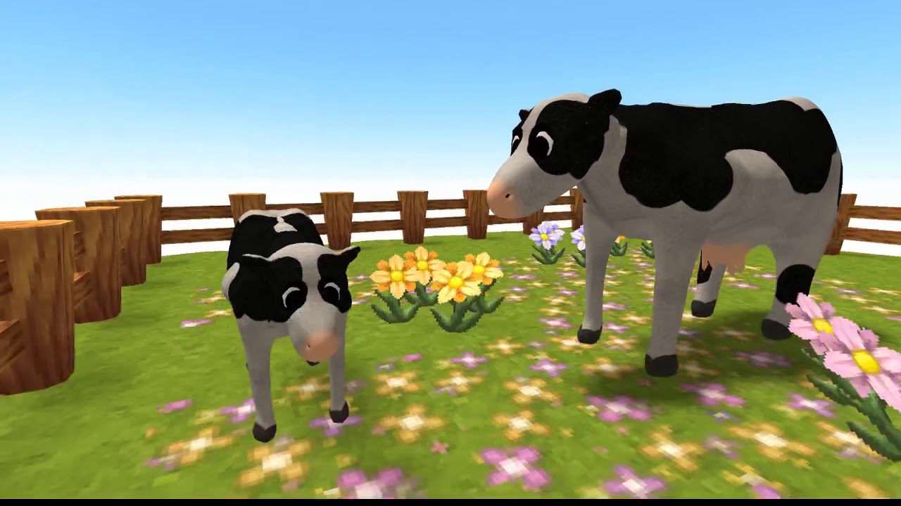 Farming Pack Smile Game Builder Cow Update - YouTube
