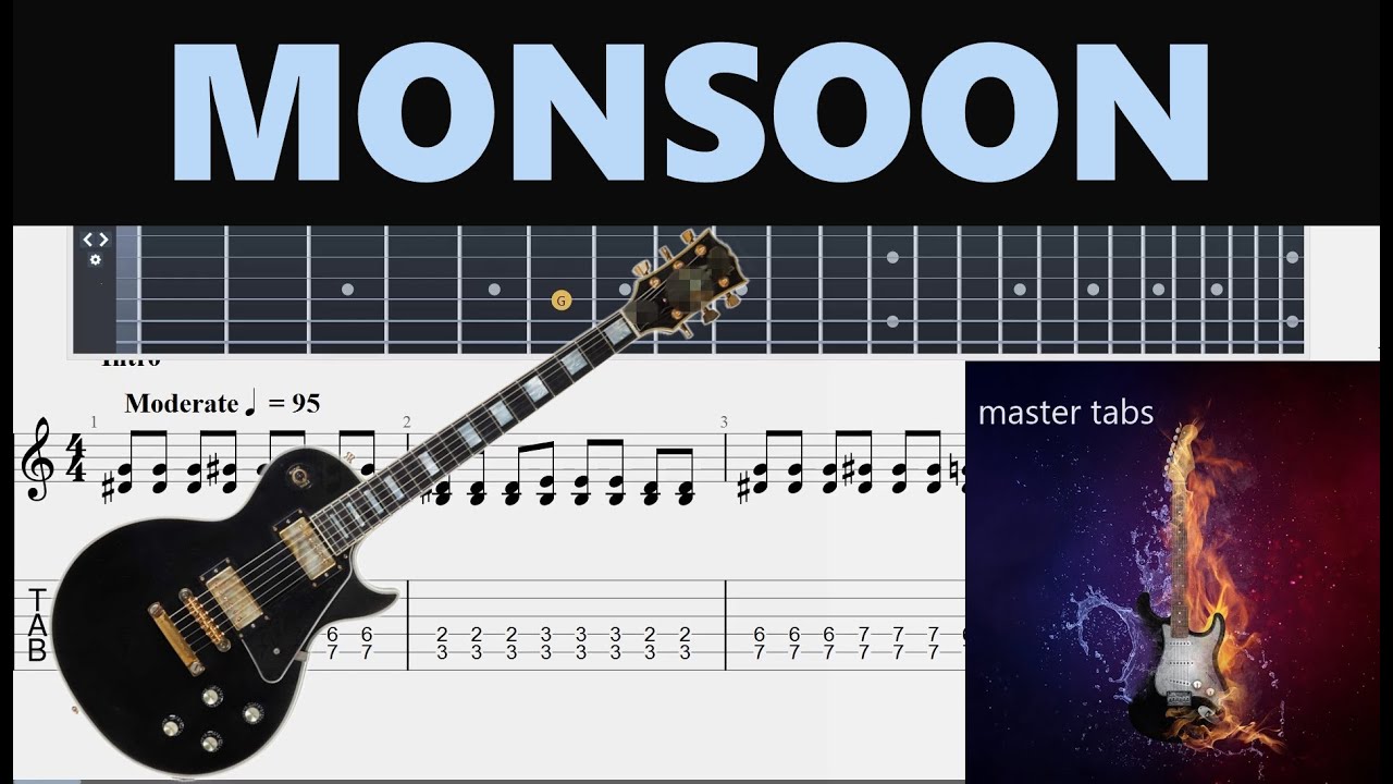 MONSOON |#tokiohotel#|#guitartabs | #Mastertabs#BestFreeYoutubeMusic# # ...