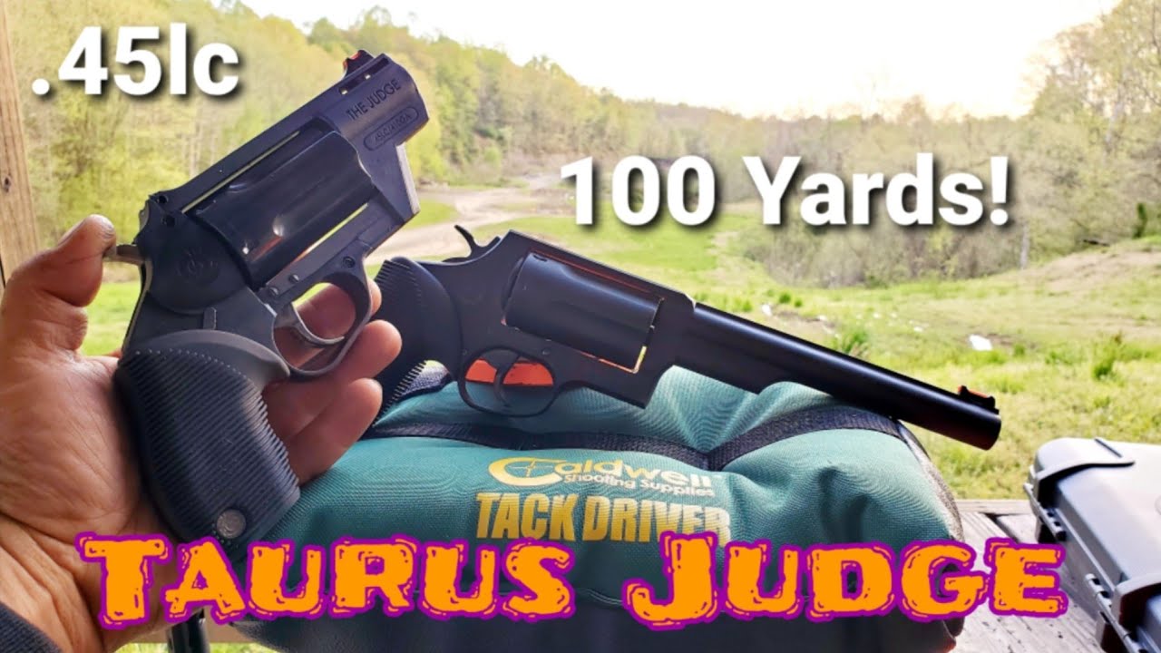 Taurus Judge .45lc at 50 & 100 Yards (Accurately!) 45 long colt - YouTube