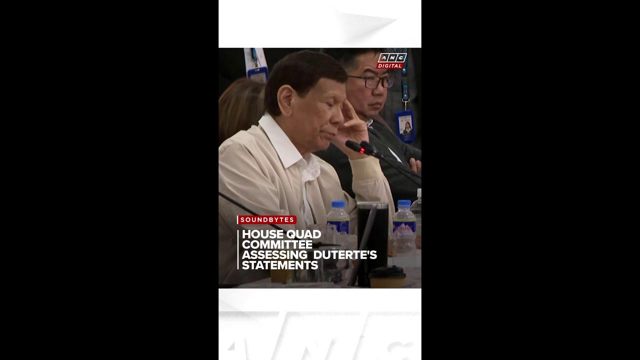 House Quad Committee assessing Duterte's statements | ANC - YouTube
