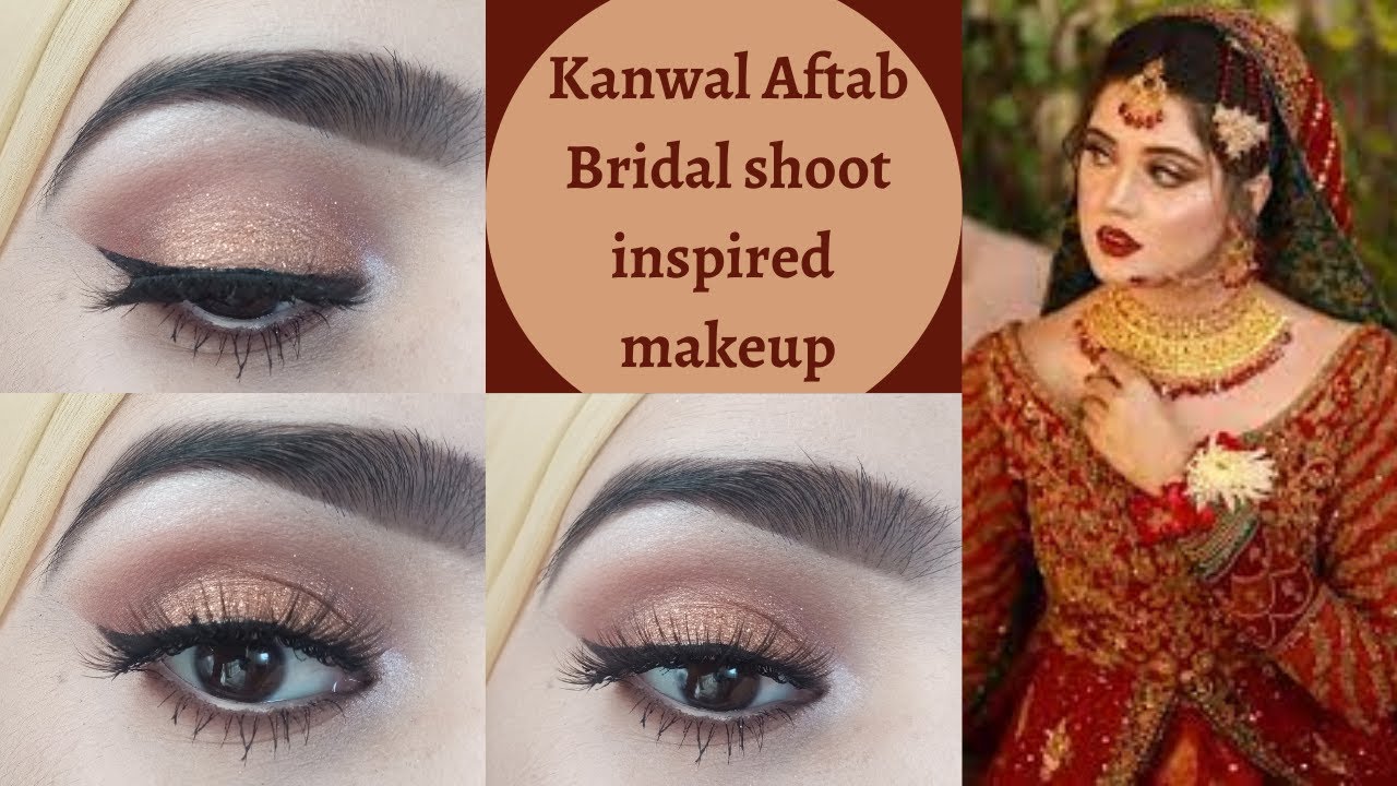 Kanwal Aftab bridal shoot inspired makeup Tutorial step by step ...