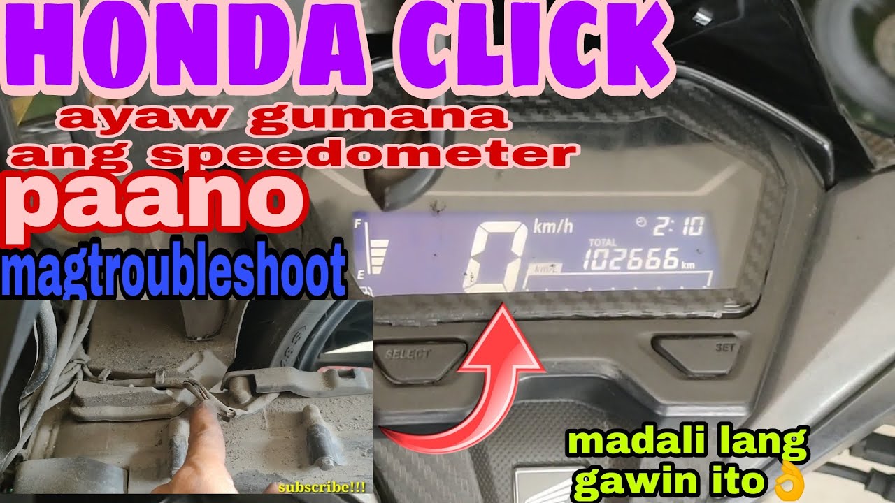 HONDA CLICK AYAW GUMANA ANG SPEEDOMETER.PAANO MAGTROUBLESHOOT - YouTube