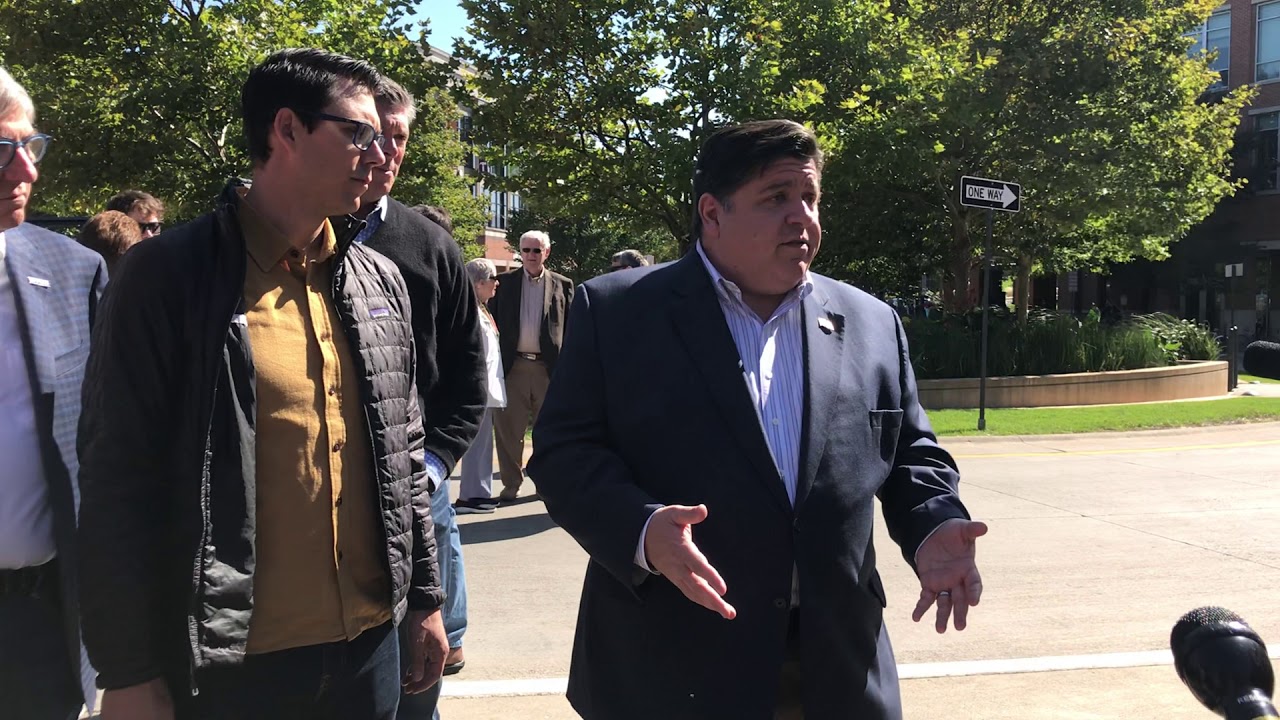 Gov. JB Pritzker and Rivian CEO RJ Scaringe speak to reporters - YouTube