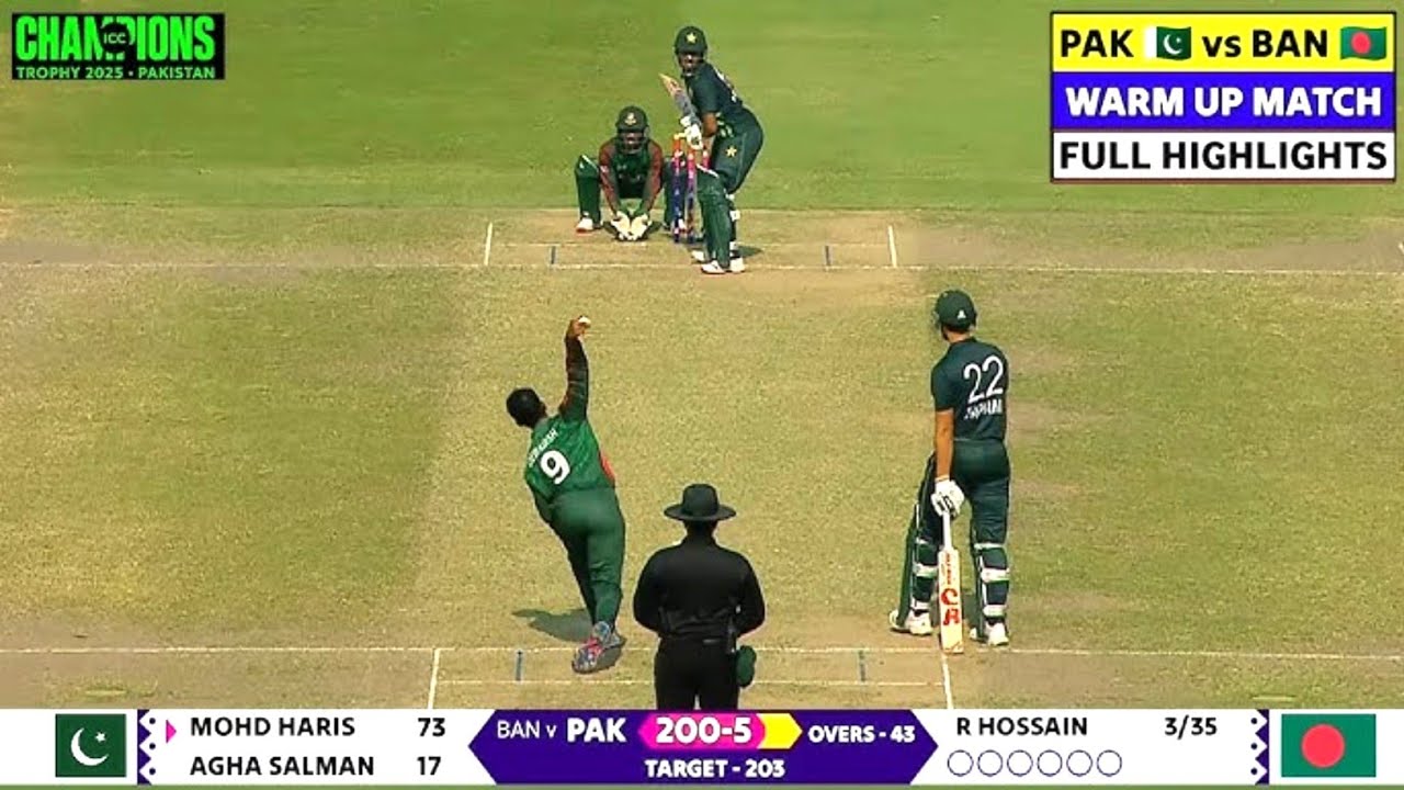 PAK vs BAN Warm up Match Highlights 2025 | pak vs ban warm up match ...