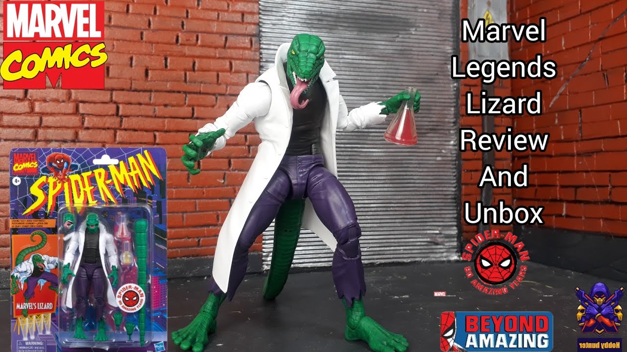 Marvel Legends retro classic Lizard Review And Unbox - YouTube