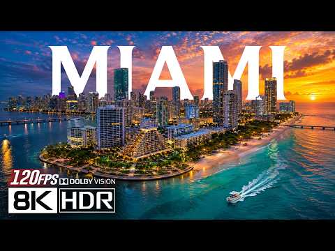 Cinematic Video of Miami 4K Video 120fps HDR — Stunning City Skyline in 8K Ultra HD TV