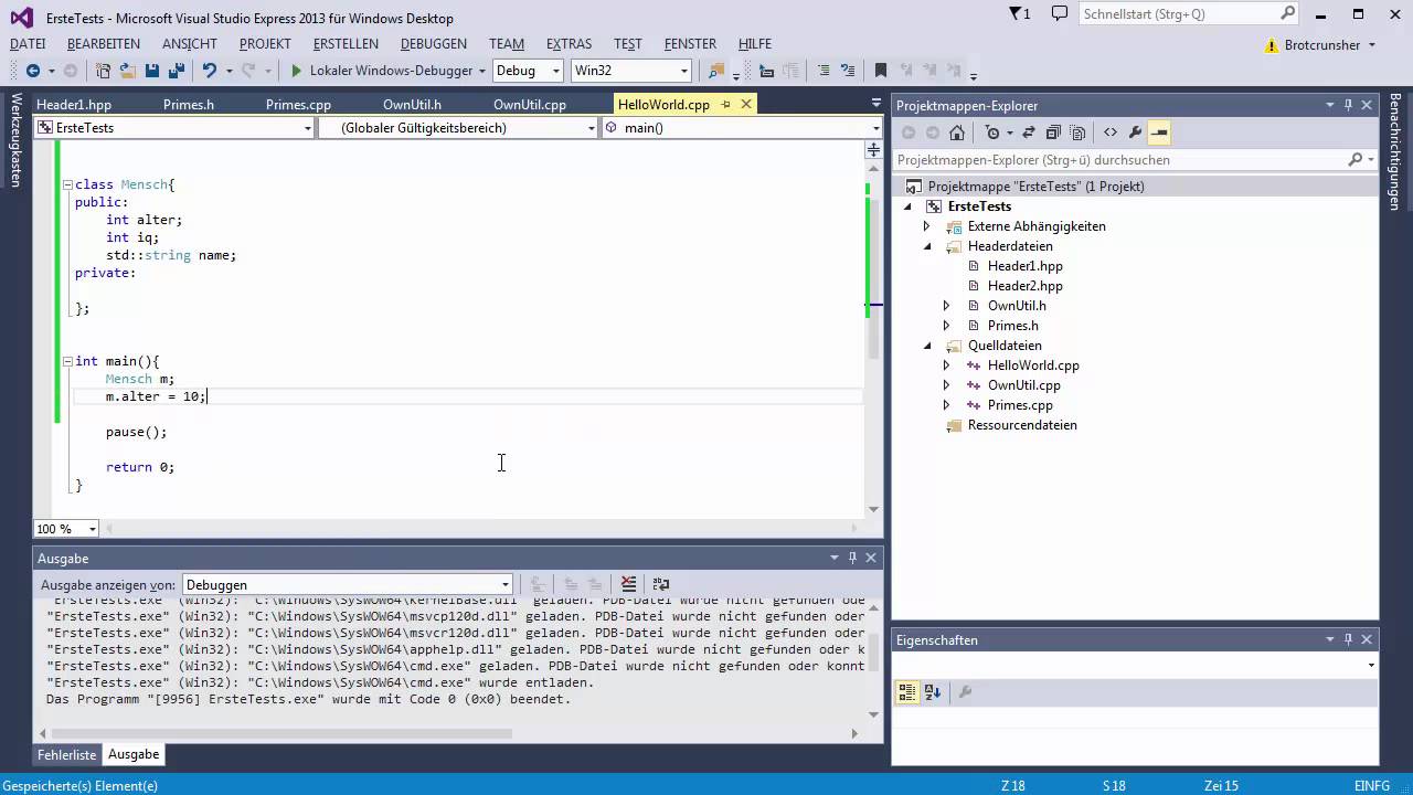 C++ Tutorial [067] - class GERMAN - YouTube