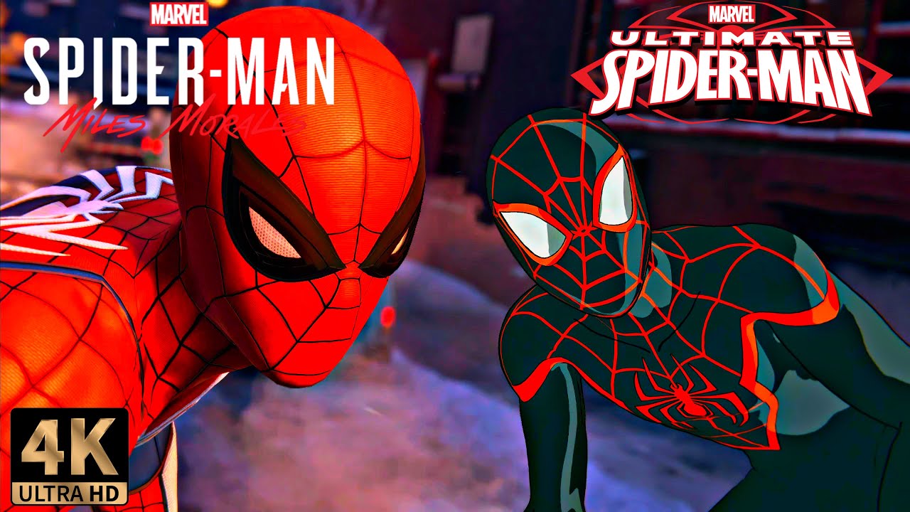 Peter and Miles VS Rhino with the Animated Suit | Marvel's Spider-Man ...