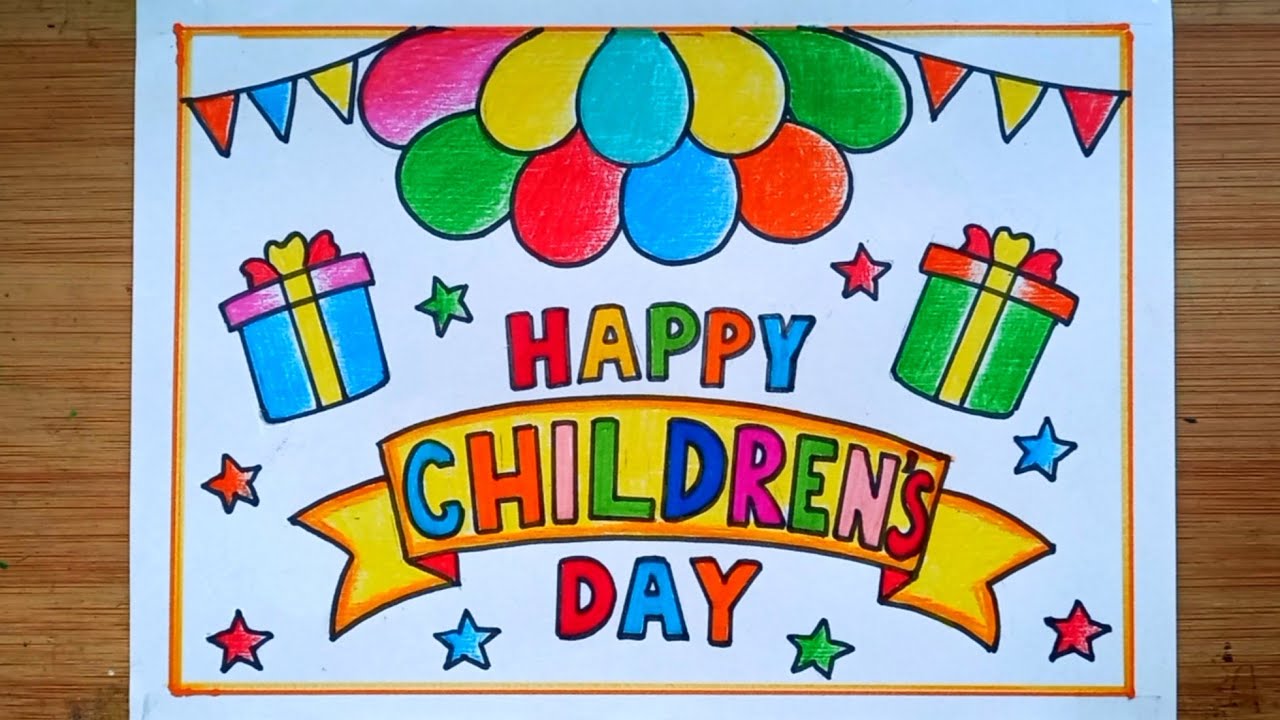Children's Day Drawing/Happy Children's Day Drawing/How To Draw ...