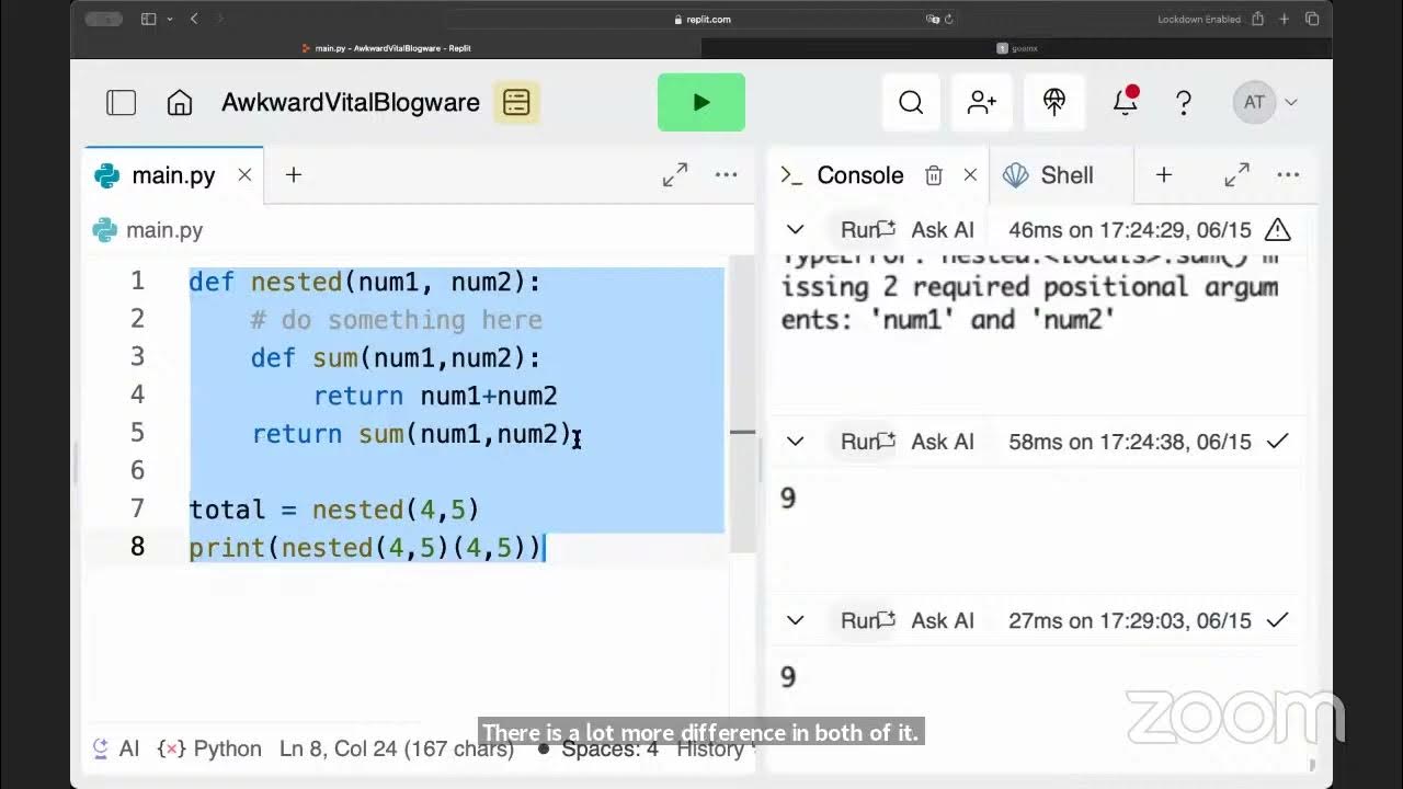 Nested Functions Youtube