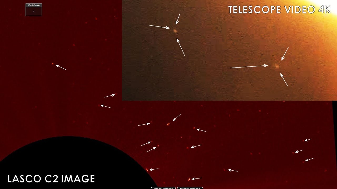 UFOs and Transformers Near Sun, Caught On Camera 4K With Telescope ...