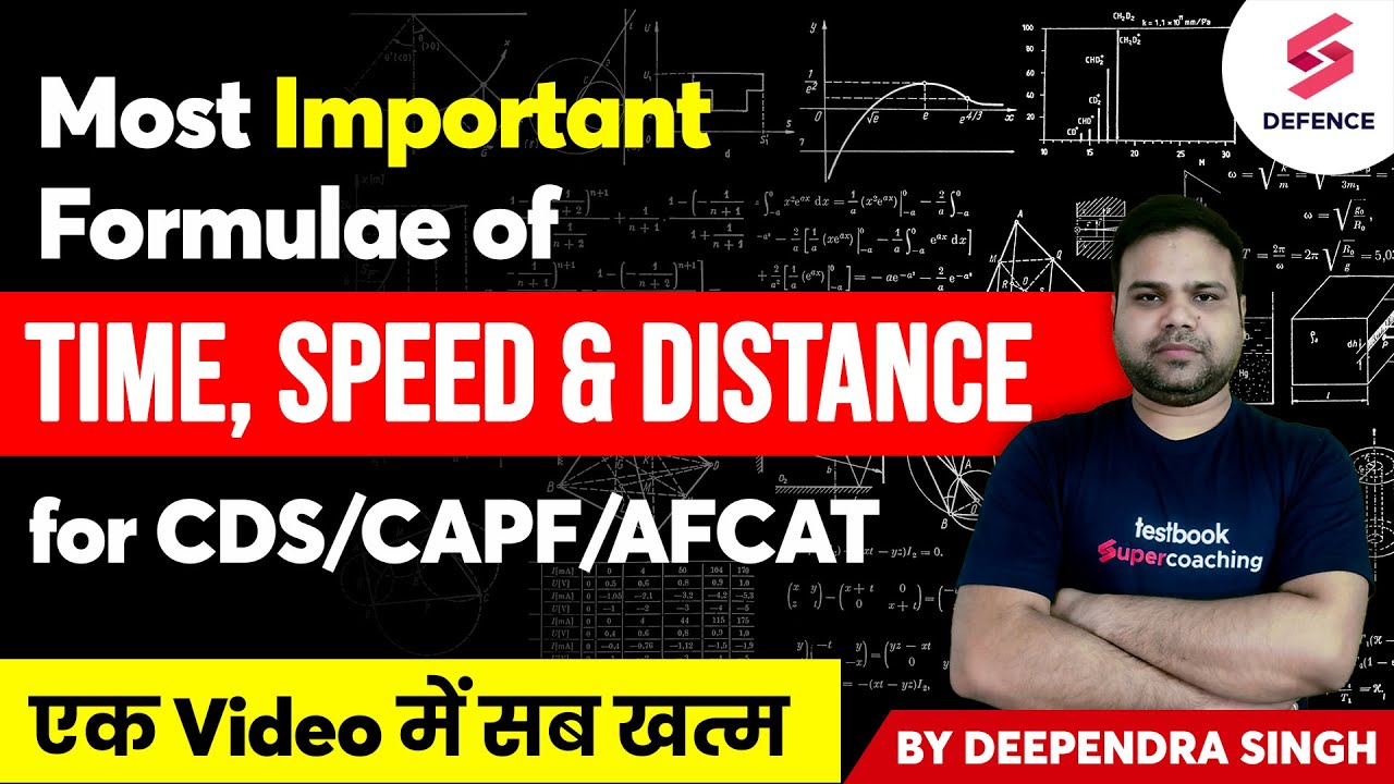 Most Important Formulae of Time Speed and Distance For CDS/CAPF/AFCAT ...